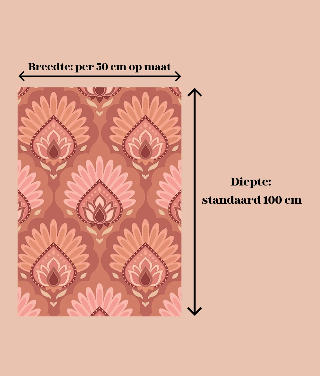 Deurmat /droogloopmat Majestic roze - Merel in Wonderland