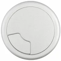 Kabeldoorvoer rond 3-delig kunststof met rubberen doorvoer zilvergrijs ...