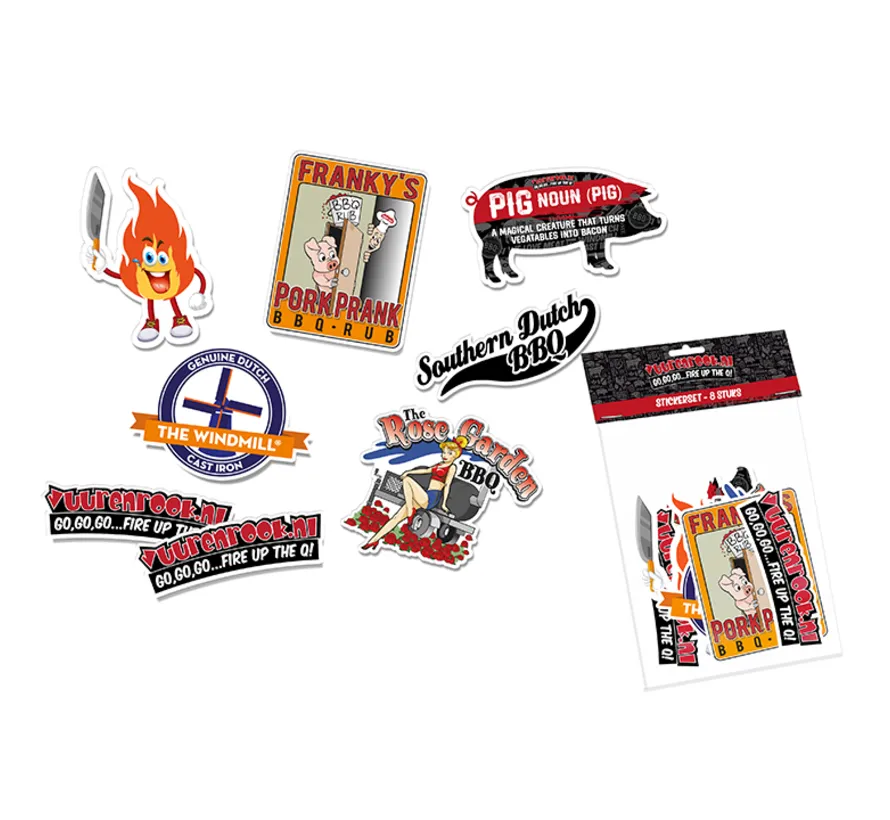 Vuur&Rook Stickers 8 pieces - Vuur & Rook