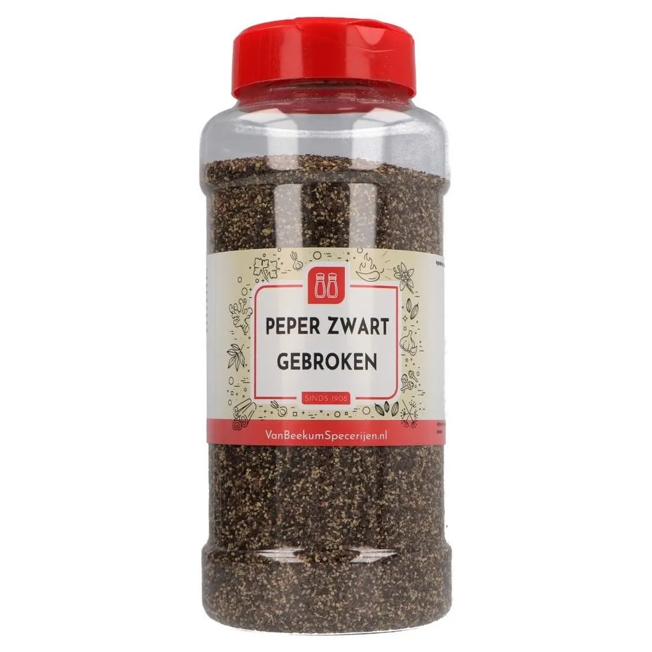 Peper Zwart Gebroken / Gestampt Kopen | Van Beekum Specerijen