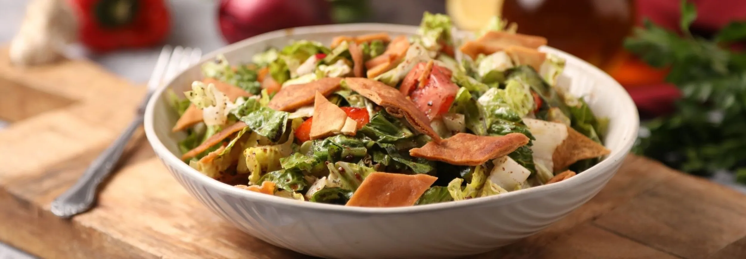 Fattoush Salade Recept | Authentieke Fattoush met Sumak kruiden – Van ...