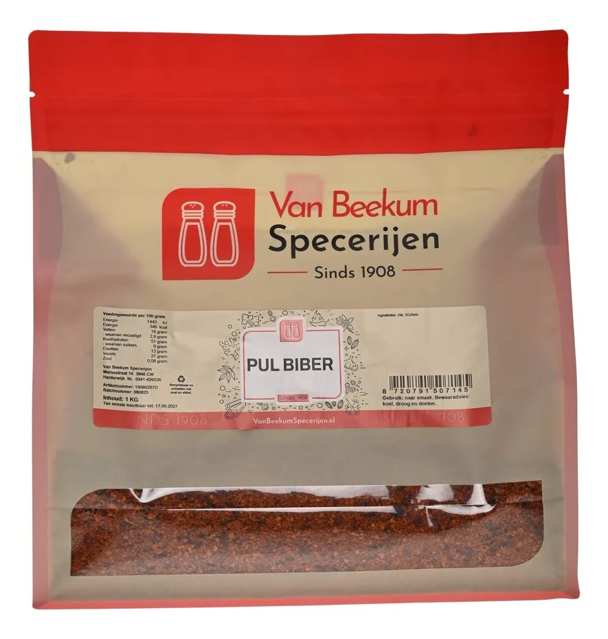 Pul Biber | Warme & Licht Pittige Chilivlokken | Van Beekum Specerijen