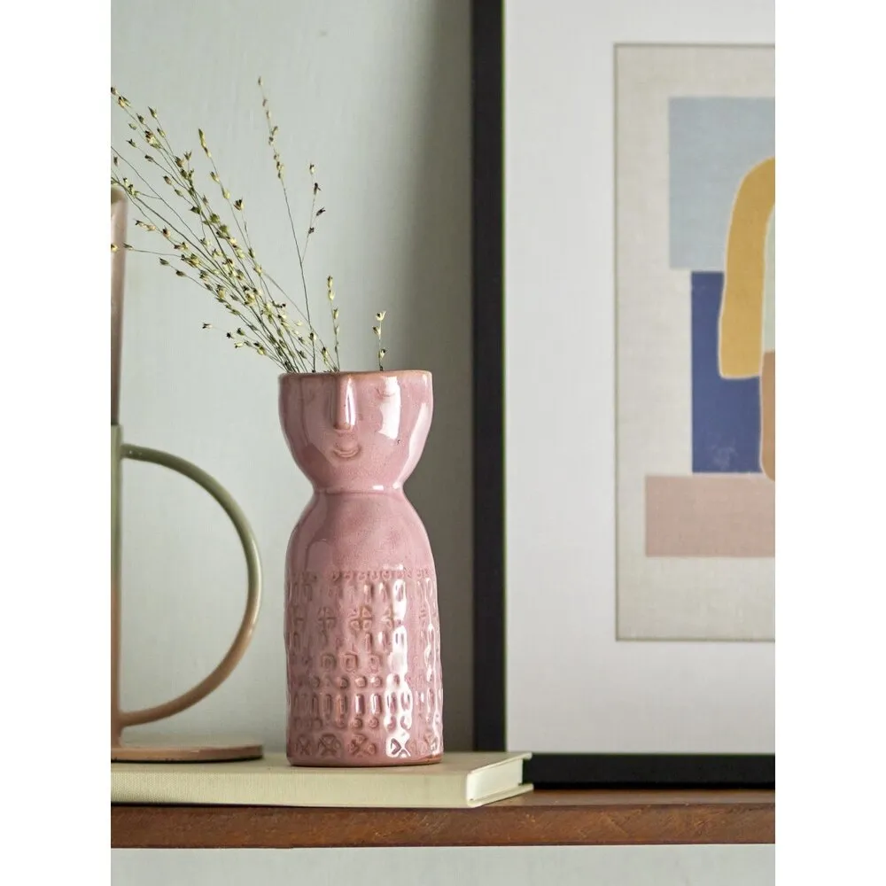 Bloomingville Vase Embla rose 14cm - Hetadreswebshop.nl