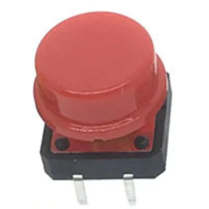 Push button | momentary - pulse | 12x12x7 | Red - OTRONIC